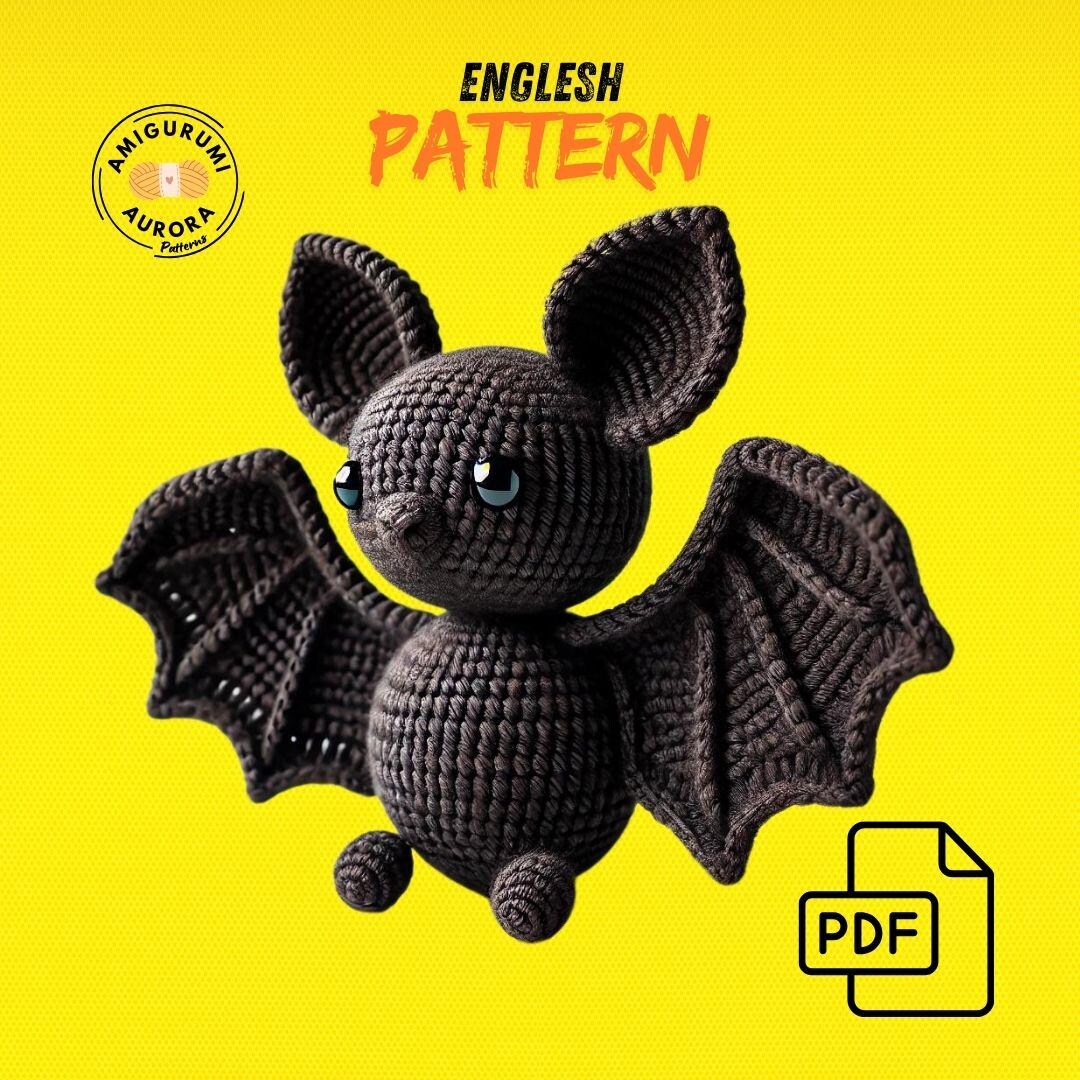 Bat Amigurumi Crochet Pattern PDF, Cute Halloween Bat Toy, DIY Handmade ...