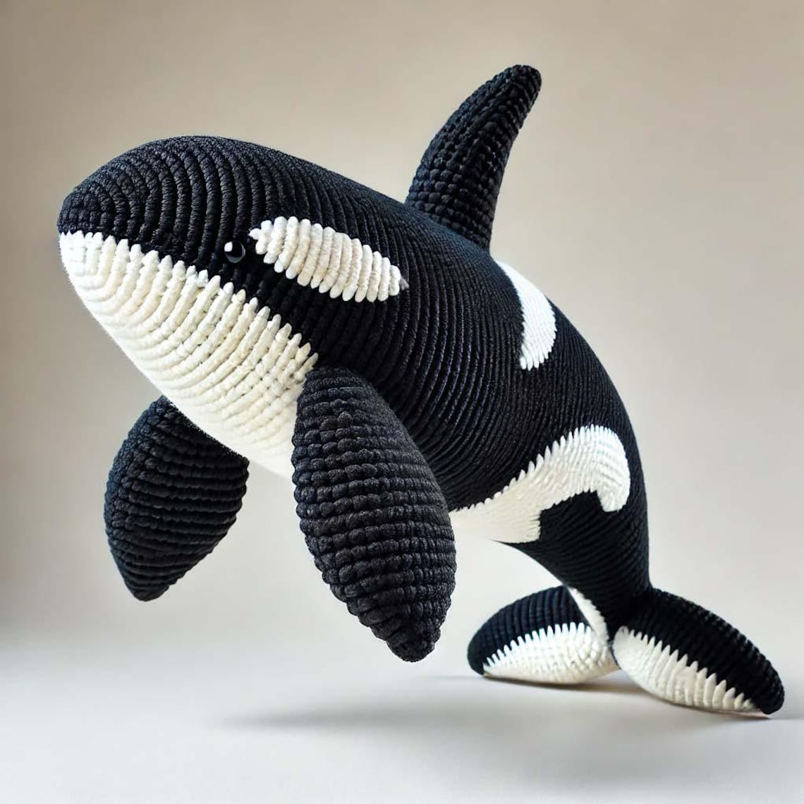 Orca Amigurumi Crochet Pattern PDF, Realistic Whale Toy, DIY Handmade ...