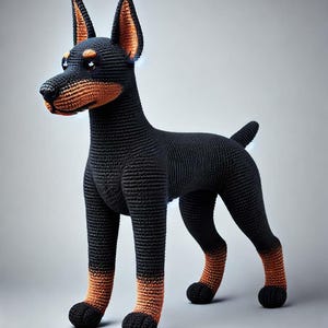 Amigurumi Doberman Crochet Pattern – Realistic and Elegant Doberman ...