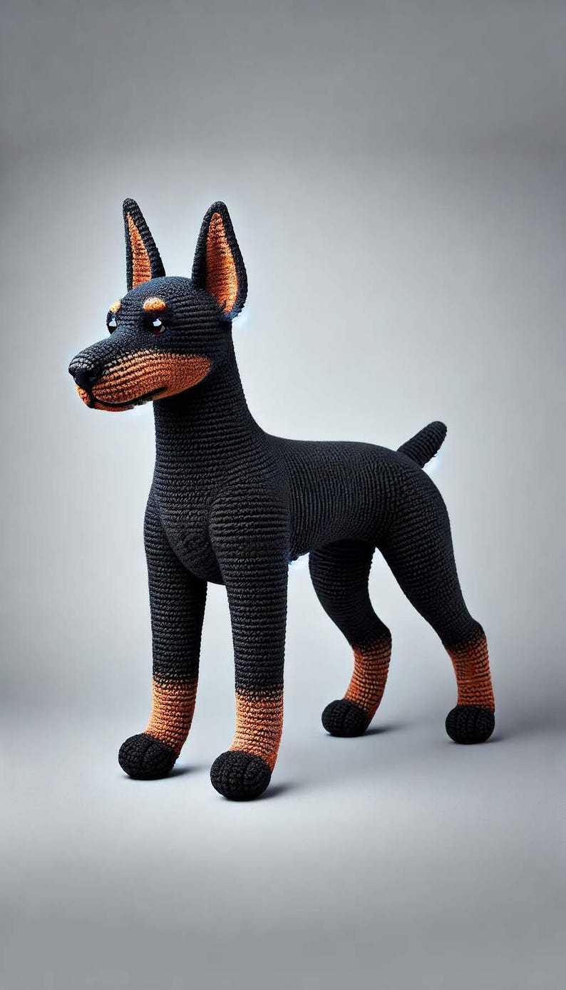 Amigurumi Doberman Crochet Pattern – Realistic and Elegant Doberman ...