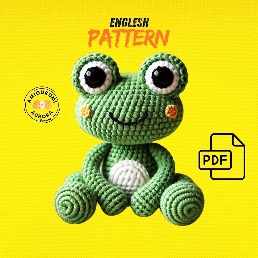 Amigurumi Frog Pattern PDF in English - Easy Crochet Frog Tutorial for ...