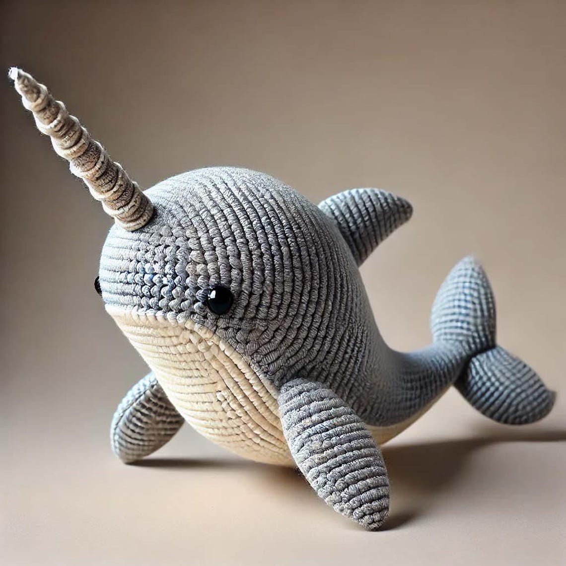 Narwhal Amigurumi Crochet Pattern PDF, Realistic Whale Toy, DIY ...