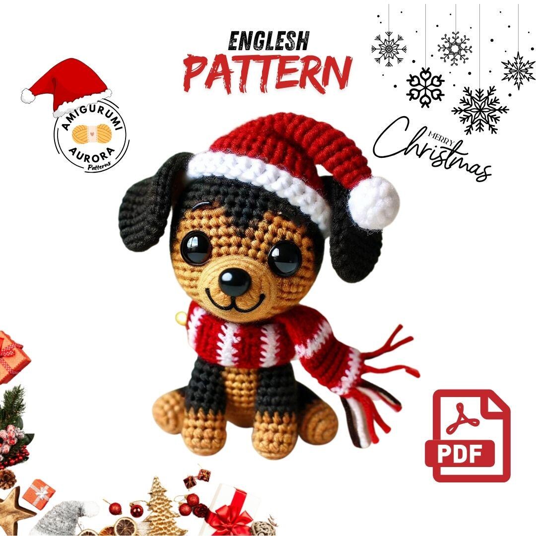Amigurumi Christmas Pinscher Crochet Pattern PDF in English - Festive ...