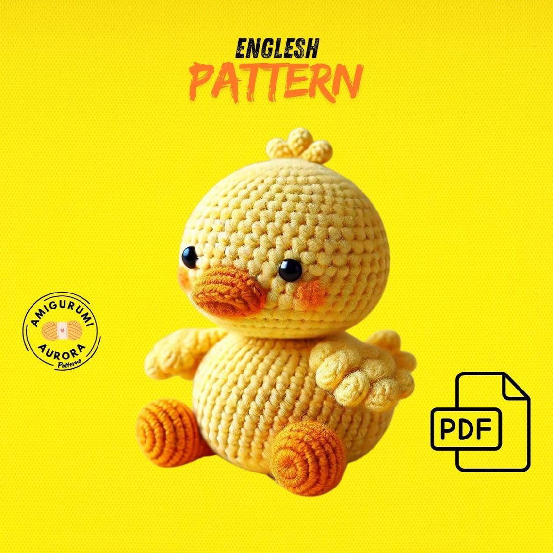 Duck Crochet Pattern PDF - Amigurumi Duck Toy Tutorial, Cute Handmade ...