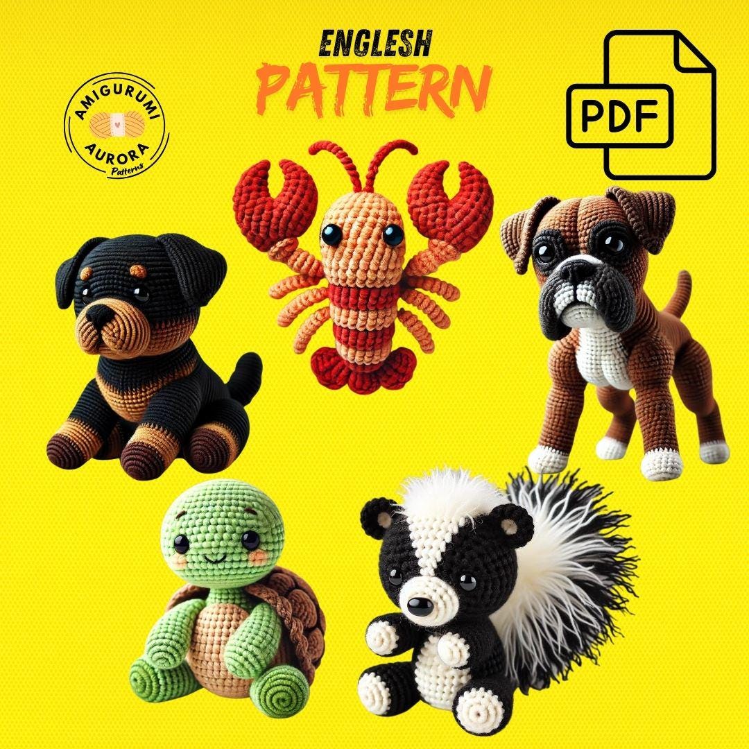 Amigurumi Crochet Animal Patterns, Cute PDF Tutorials for Plush Toys ...