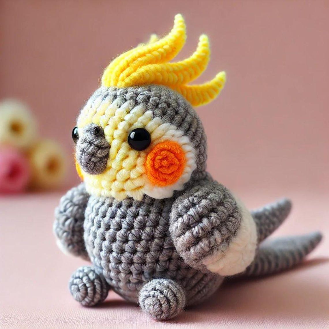 Amigurumi Cockatiel Crochet Pattern PDF, Cute Parrot Plush Toy Tutorial ...