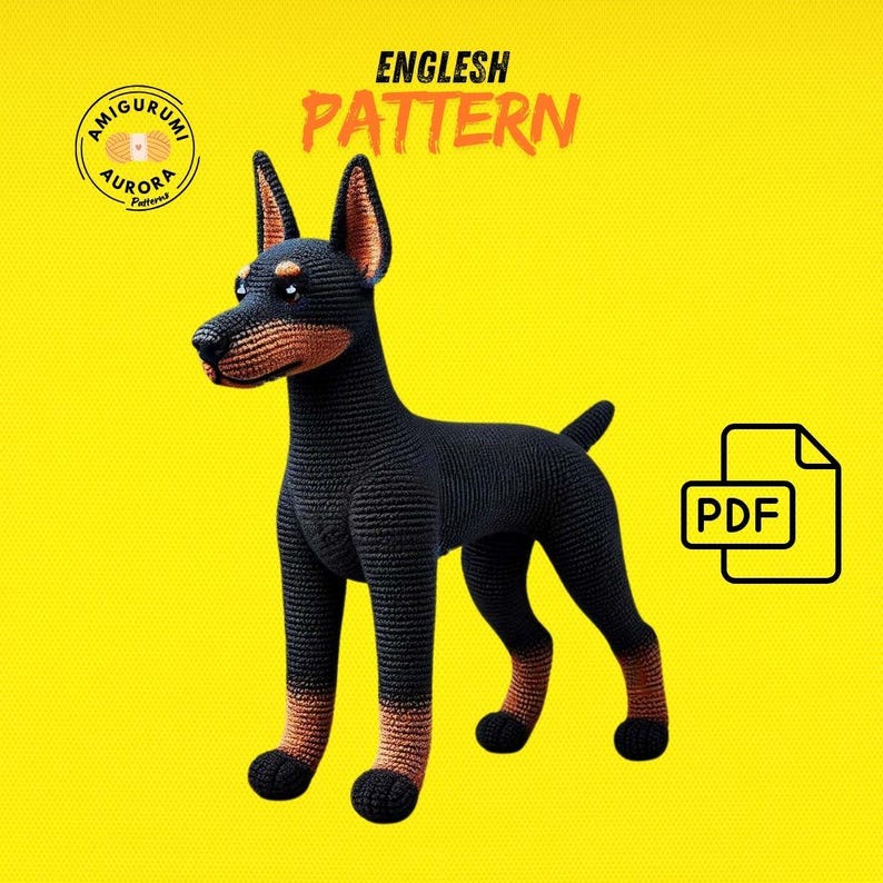 Amigurumi Doberman Crochet Pattern – Realistic and Elegant Doberman ...