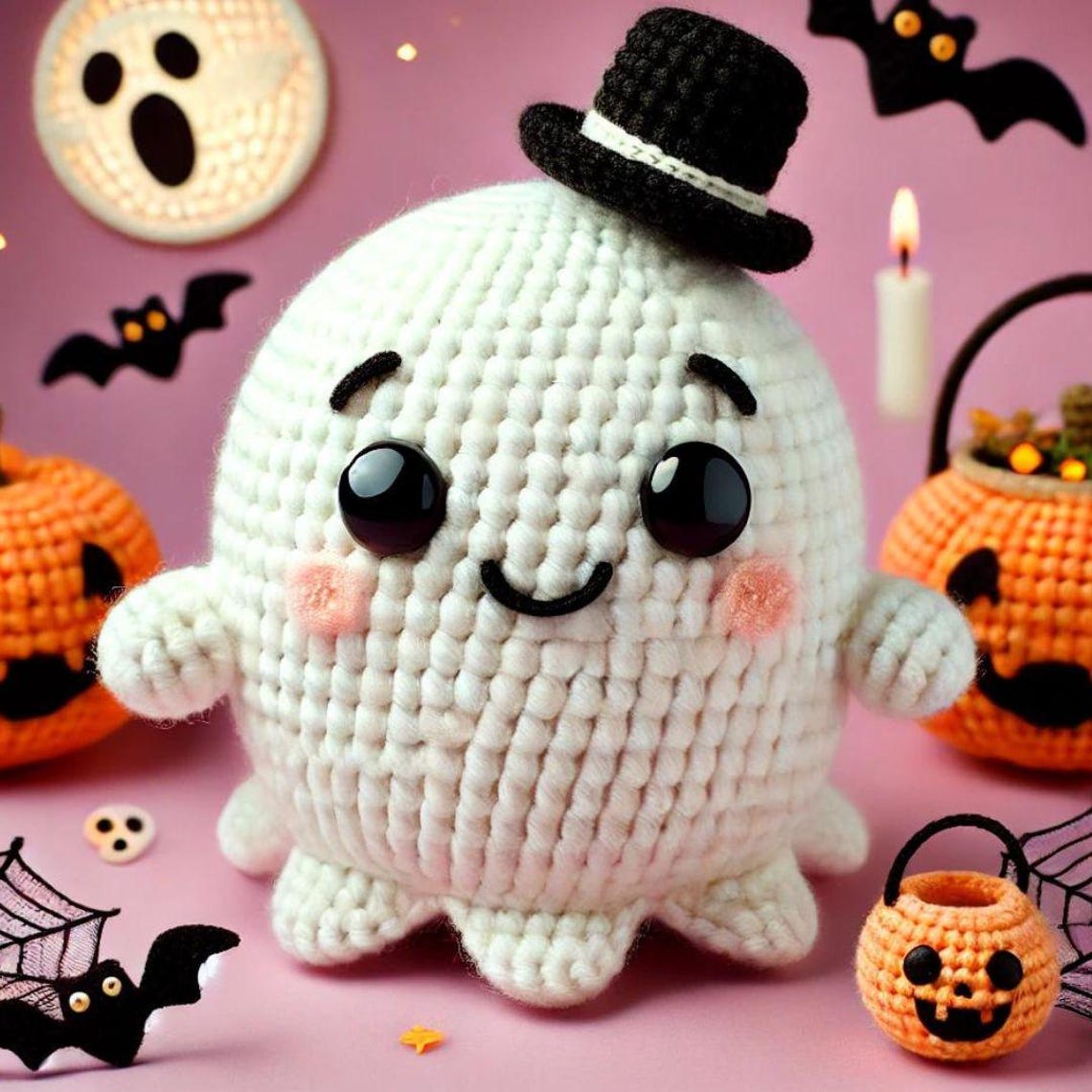 Halloween Ghost Crochet Pattern PDF Amigurumi Ghost Toy Tutorial, Cute ...