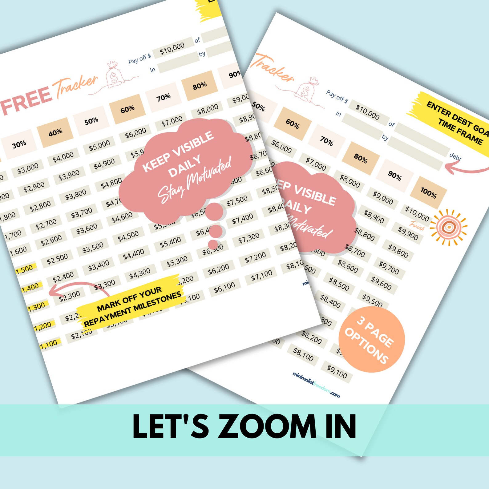 Debt Payoff Tracker, Debt Free Tracker, Debt Tracker Digital, Printable ...