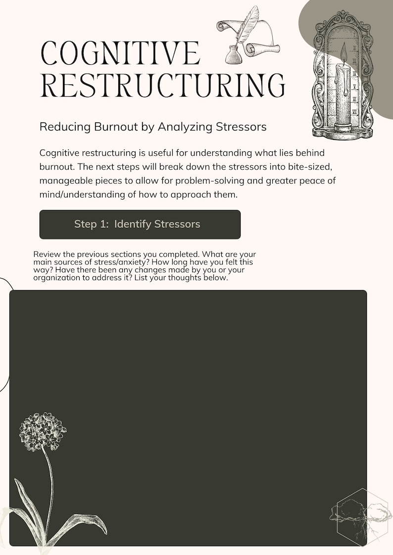 Digital Content Burnout Workbook | Editable PDF for Mindfulness + Burnout Recovery | Cognitive ...