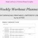Workout Planner, Planner Templates, Exercise Planner, Workout Planner ...