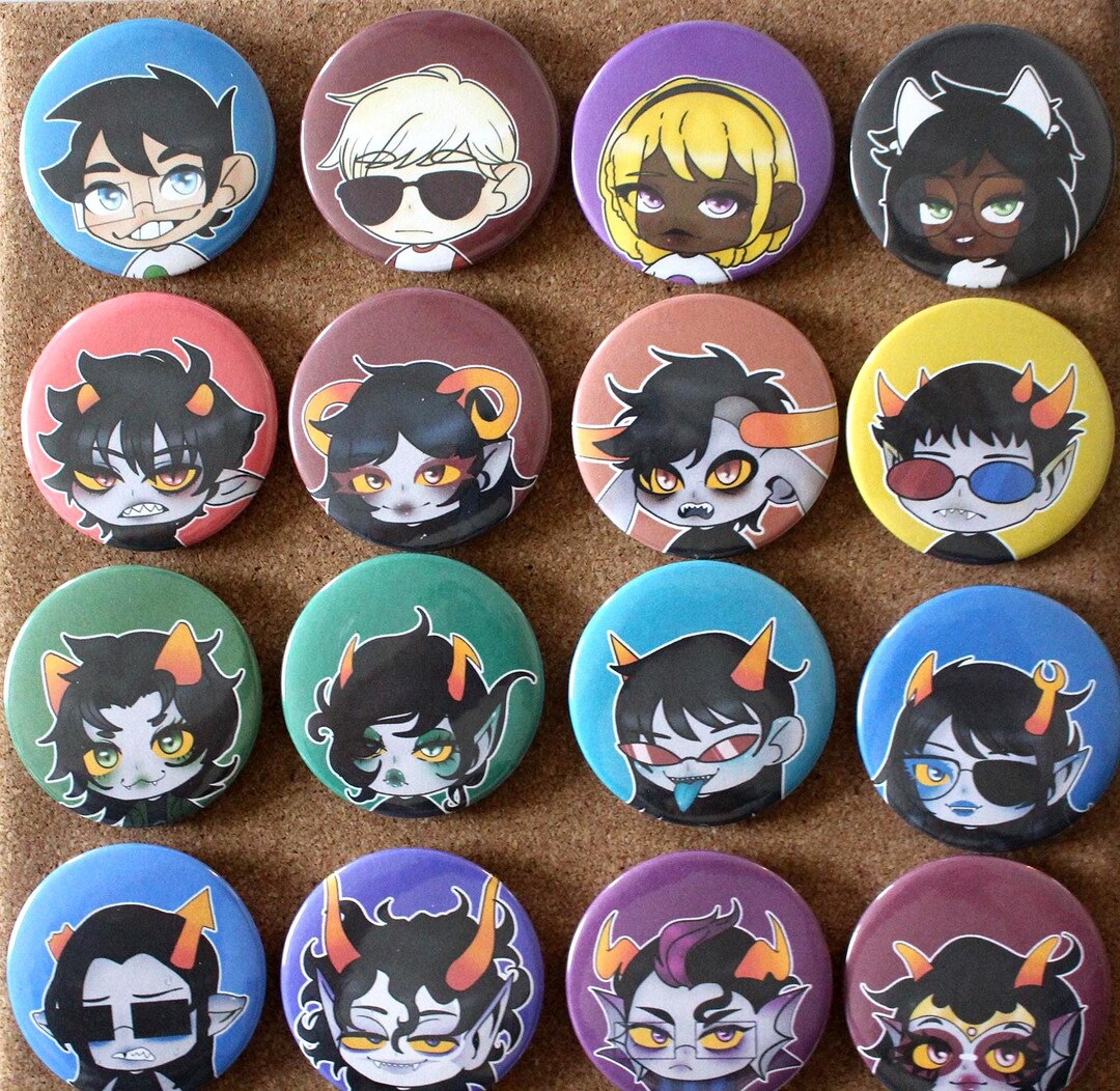 Homestuck Corkboard Button Pins (kids and Trolls) - Etsy