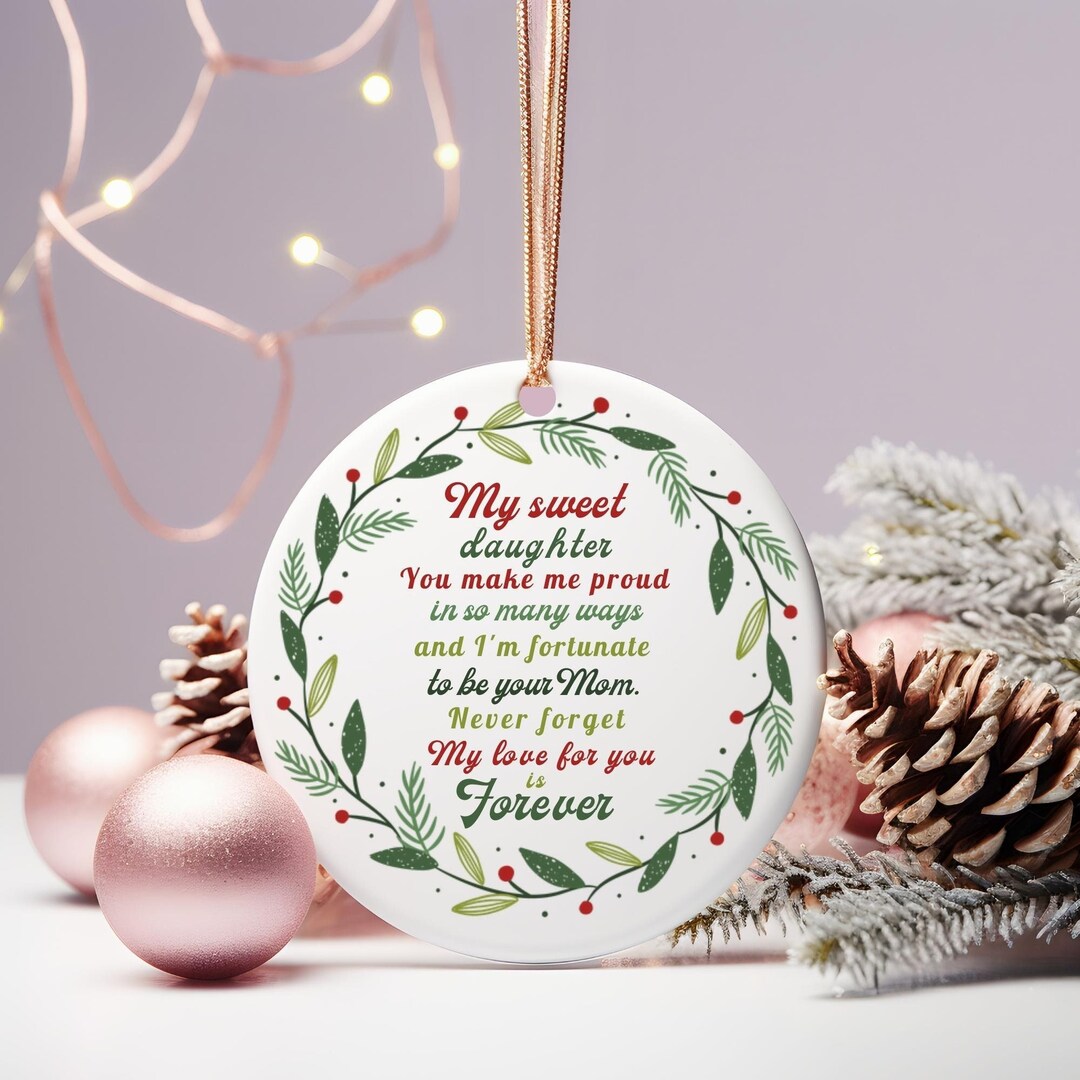 Daughter Christmas Ornament To My Daughter T Teen Girl Christmas