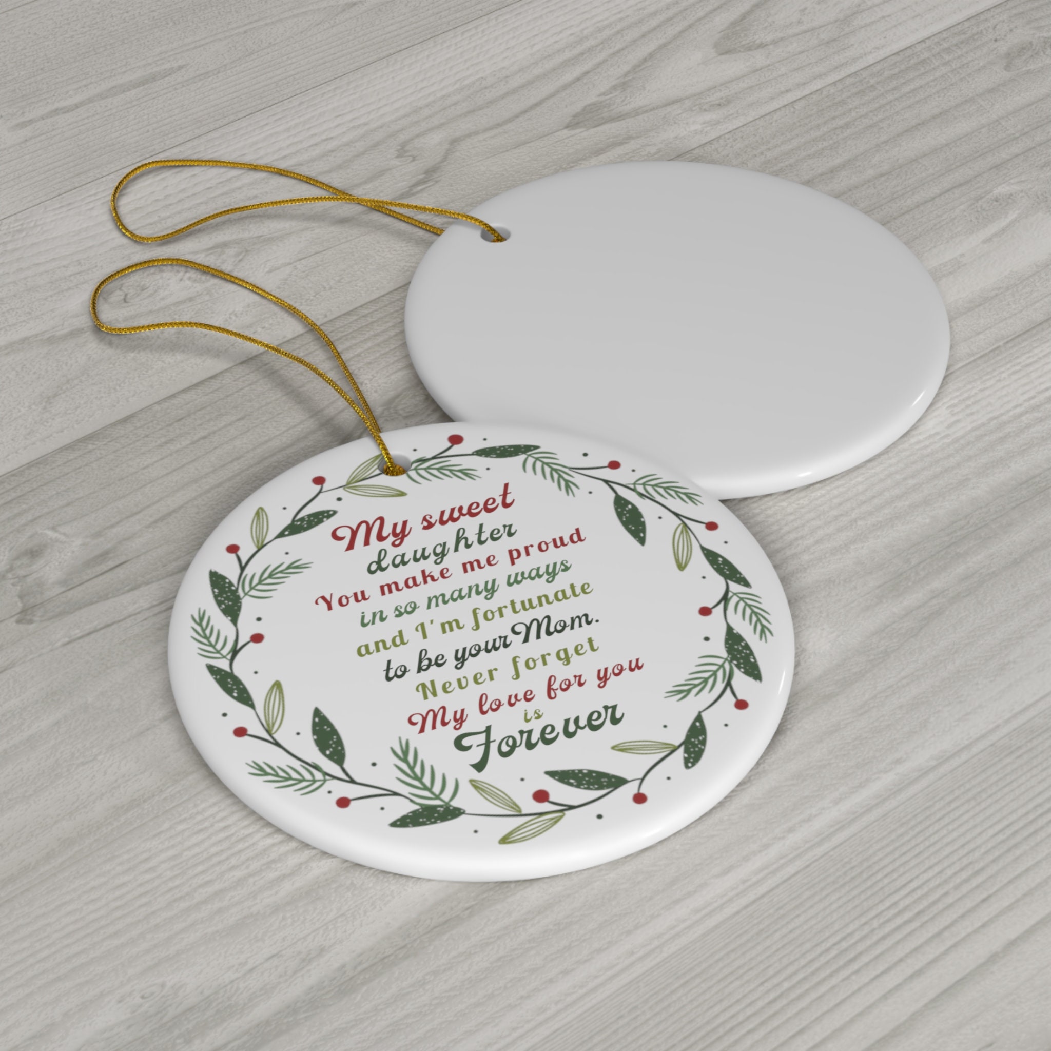 Daughter Christmas Ornament To My Daughter T Teen Girl Christmas