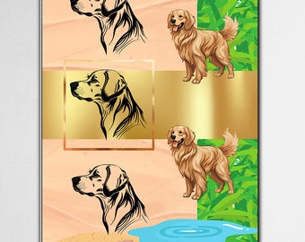A Basic Golden Retriever Poster - Etsy