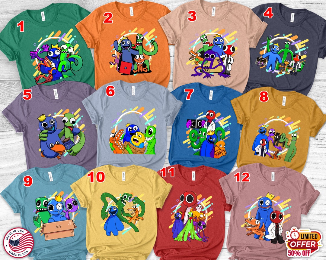 Personalized Rainbow Friends Birthday Shirt Rainbow Friends - Etsy