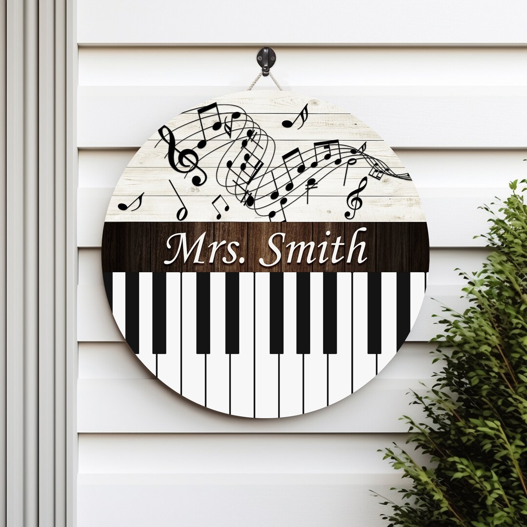 Music Teacher Door Sign Personalized Door Sign Music Music - Etsy