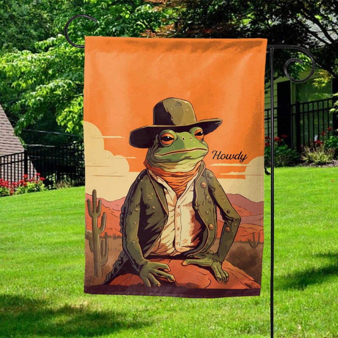 Welcome to Our Pad/ Frog Flag/spring Garden Flag /personalized - Etsy