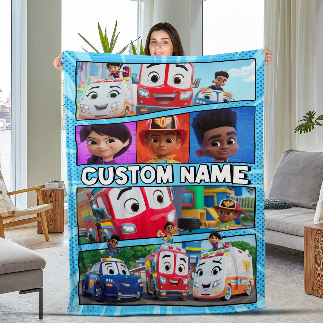 Disney Firebuds Custom Name Blanket Baby Girl Boy Fire Truck - Etsy