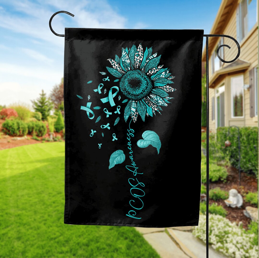 PCOS Awareness Garden Flag Welcome Signnew Home Decorative - Etsy