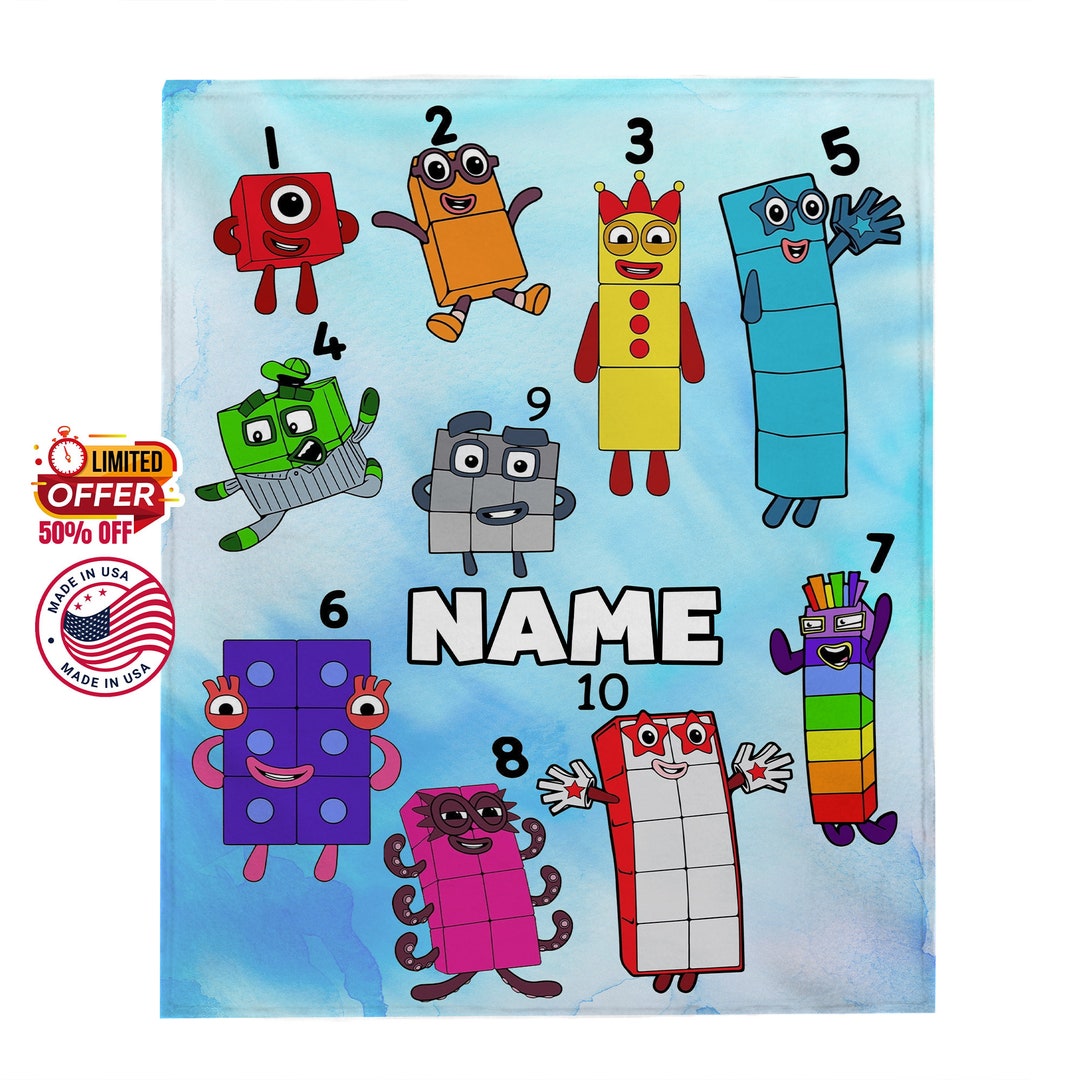 Personalized Numberblocks Blanket Numberblocks Blanket - Etsy