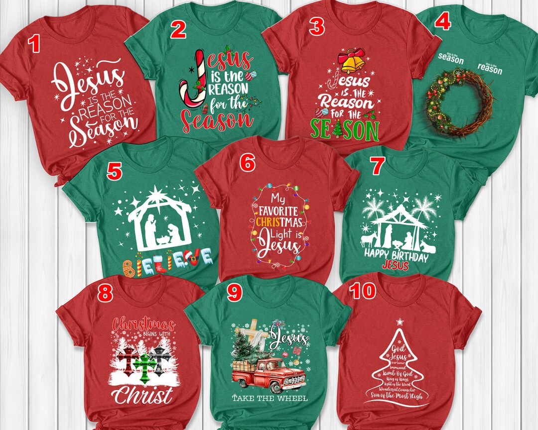 Christian Christmas Shirt Jesus Christmas Shirt Religious - Etsy