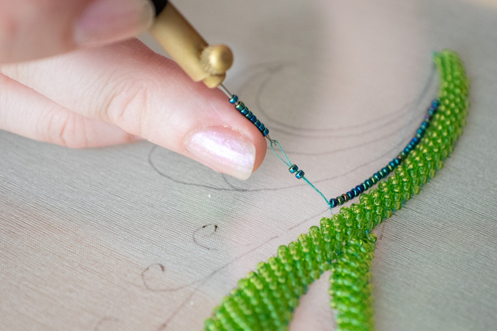 Design 04 Lily of the Valley Tambour Embroidery Pattern Beginner ...