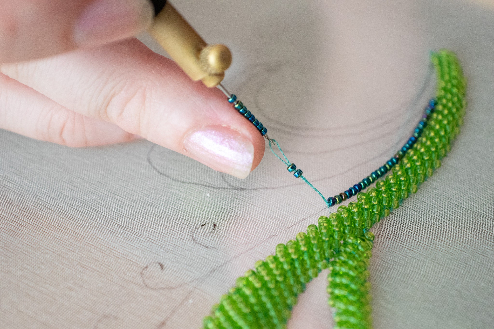 Design 04 Lily of the Valley Tambour Embroidery Pattern Beginner ...
