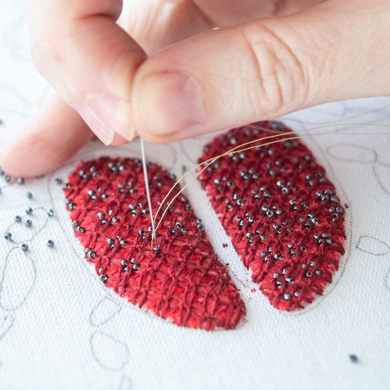 Red Beetle. Handmade Embroidery Design With Step-by-step Instructions ...