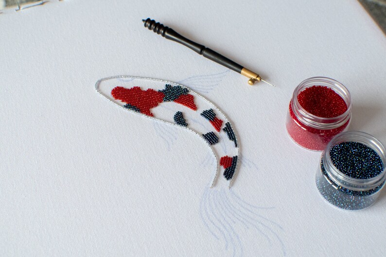 Design 03 - Tambour Embroidery Pattern - Koi Fish - Beginner Level. - Etsy