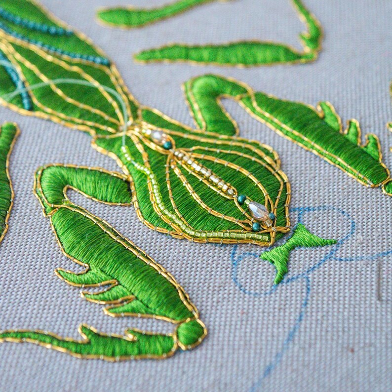 Mantis. Handmade Embroidery Design With Step-by-step Instructions. PDF ...