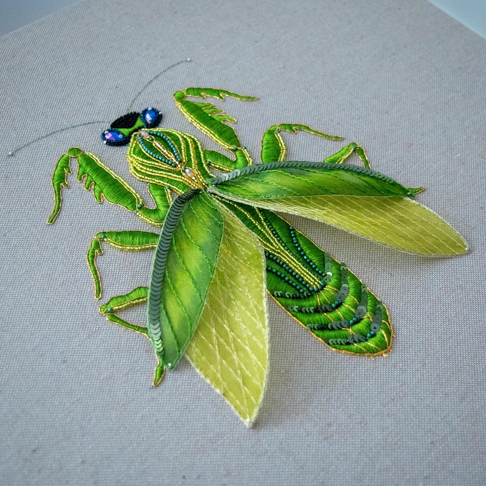 Mantis. Handmade Embroidery Design With Step-by-step Instructions. PDF ...