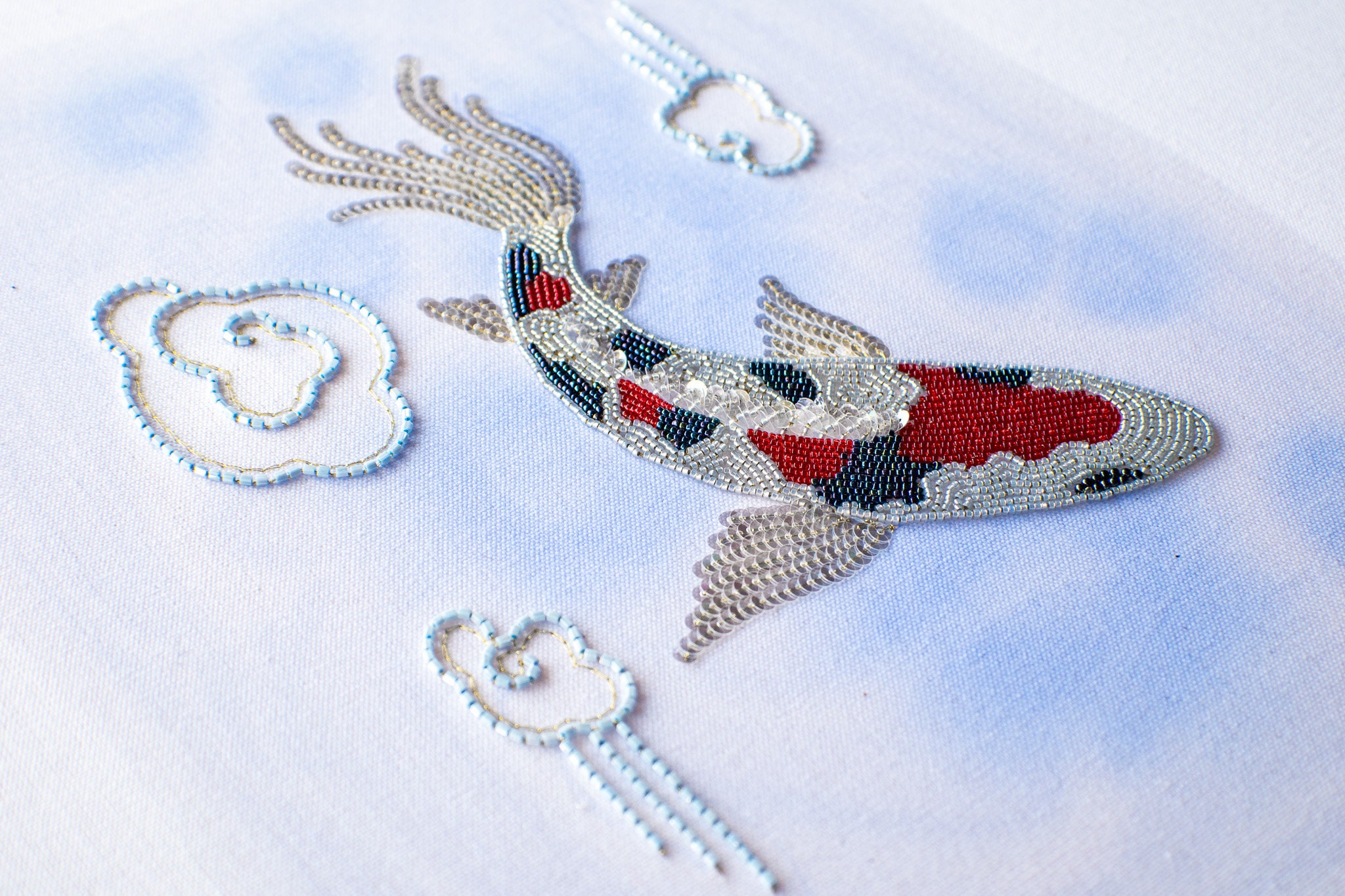 Design 03 - Tambour Embroidery Pattern - Koi Fish - Beginner Level. - Etsy