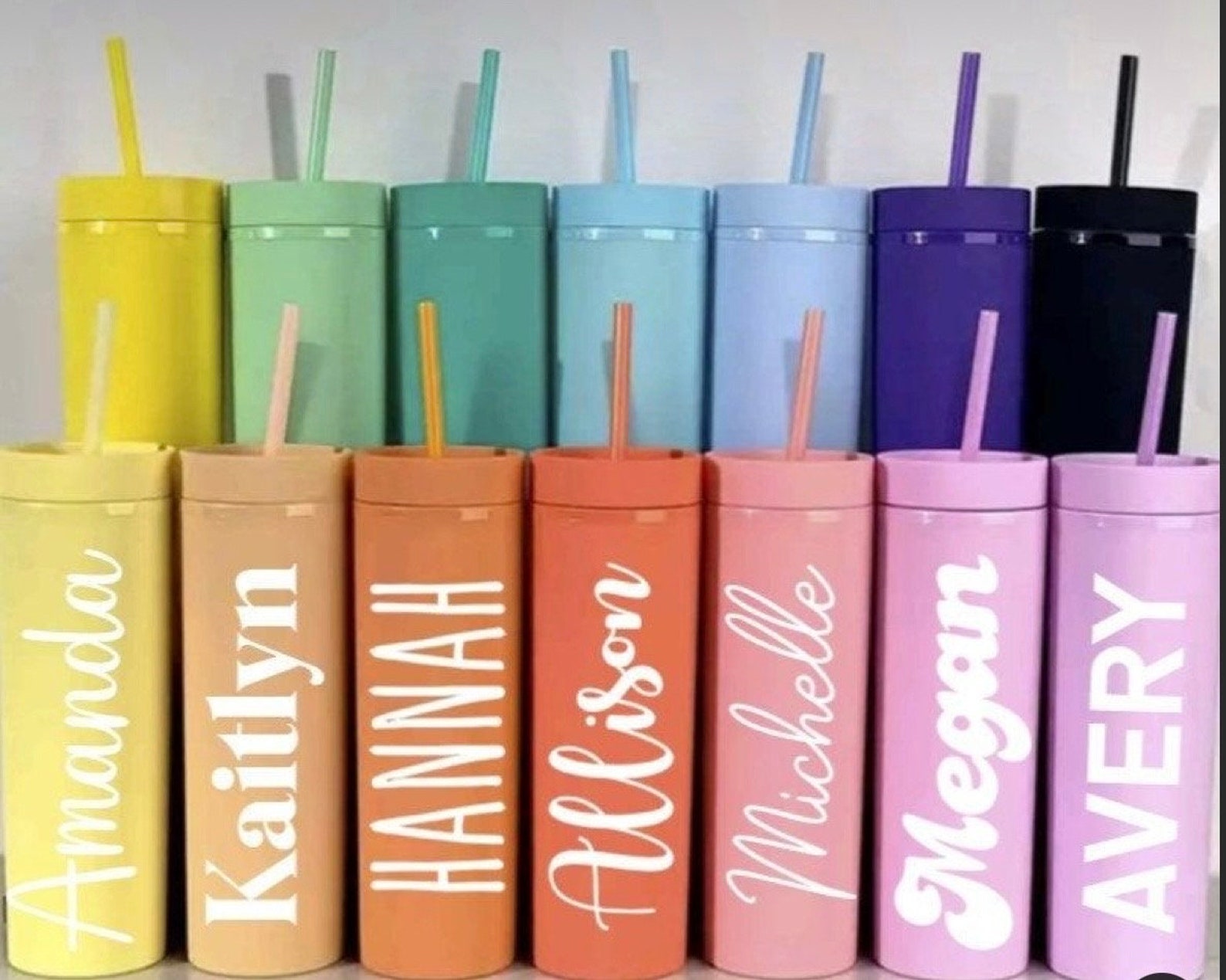 Personalised Vinyl Stickers & Labels – Custom Name Decals, Choose Size ...
