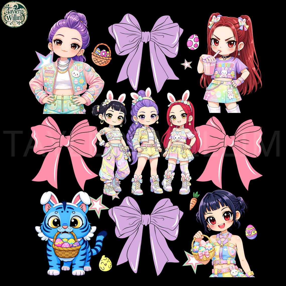 Kids Huntrix PNG, Kpop Hunter, Demon, Rumi Mira Zoey, Chibi Anime ...