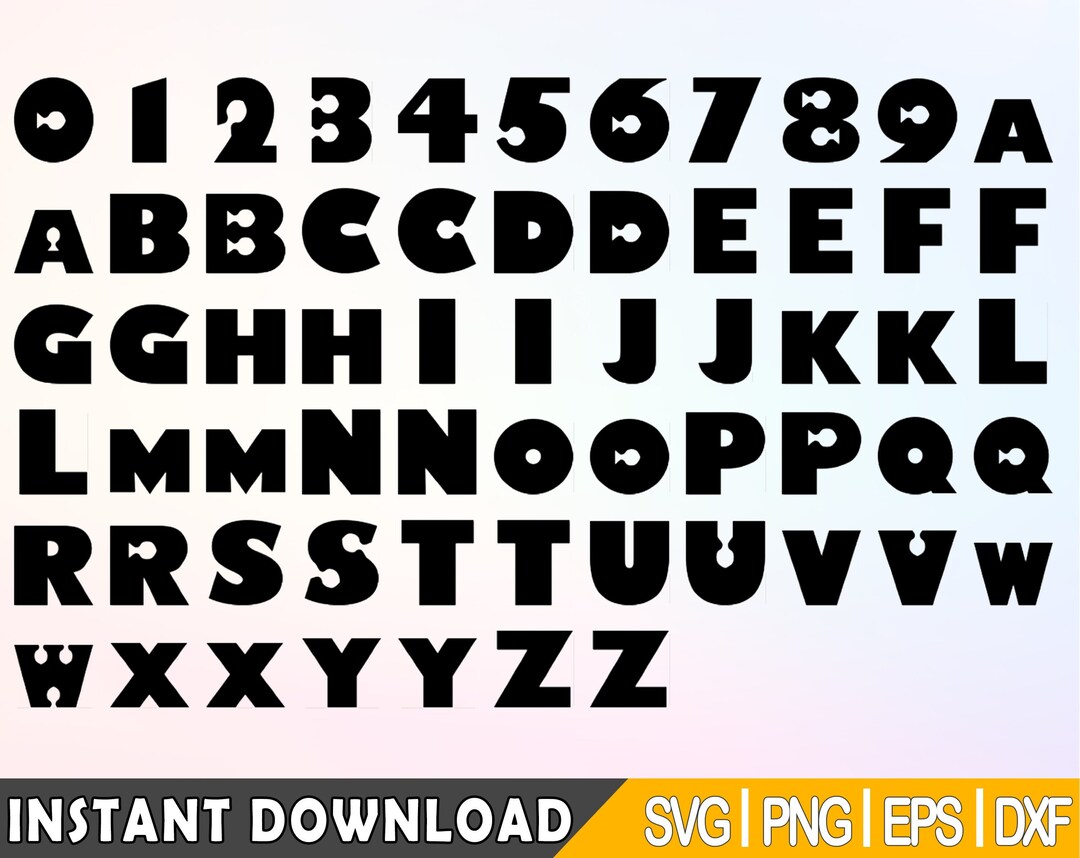 30 diseños Nemo Font TTF, paquete SVG, imágenes prediseñadas, Cricut ...