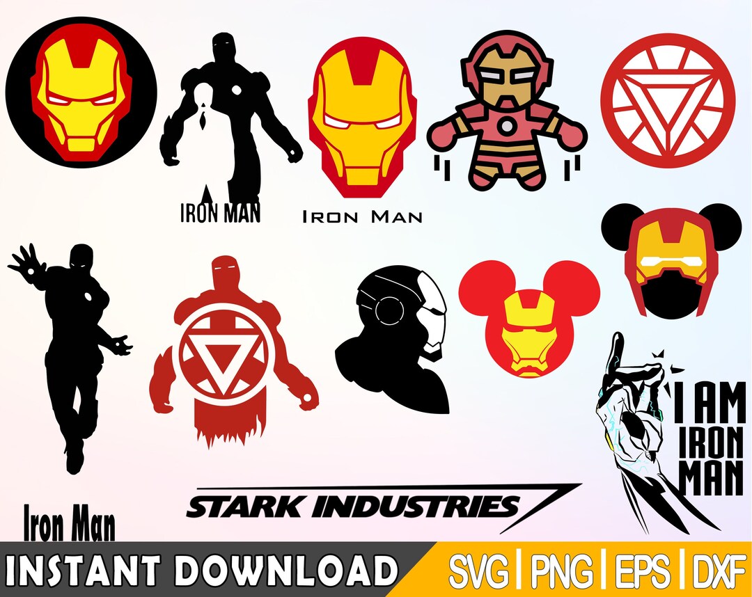 14 Iron Man Layered Svg, Iron Man Layered Digital Vector File, Iron Man ...