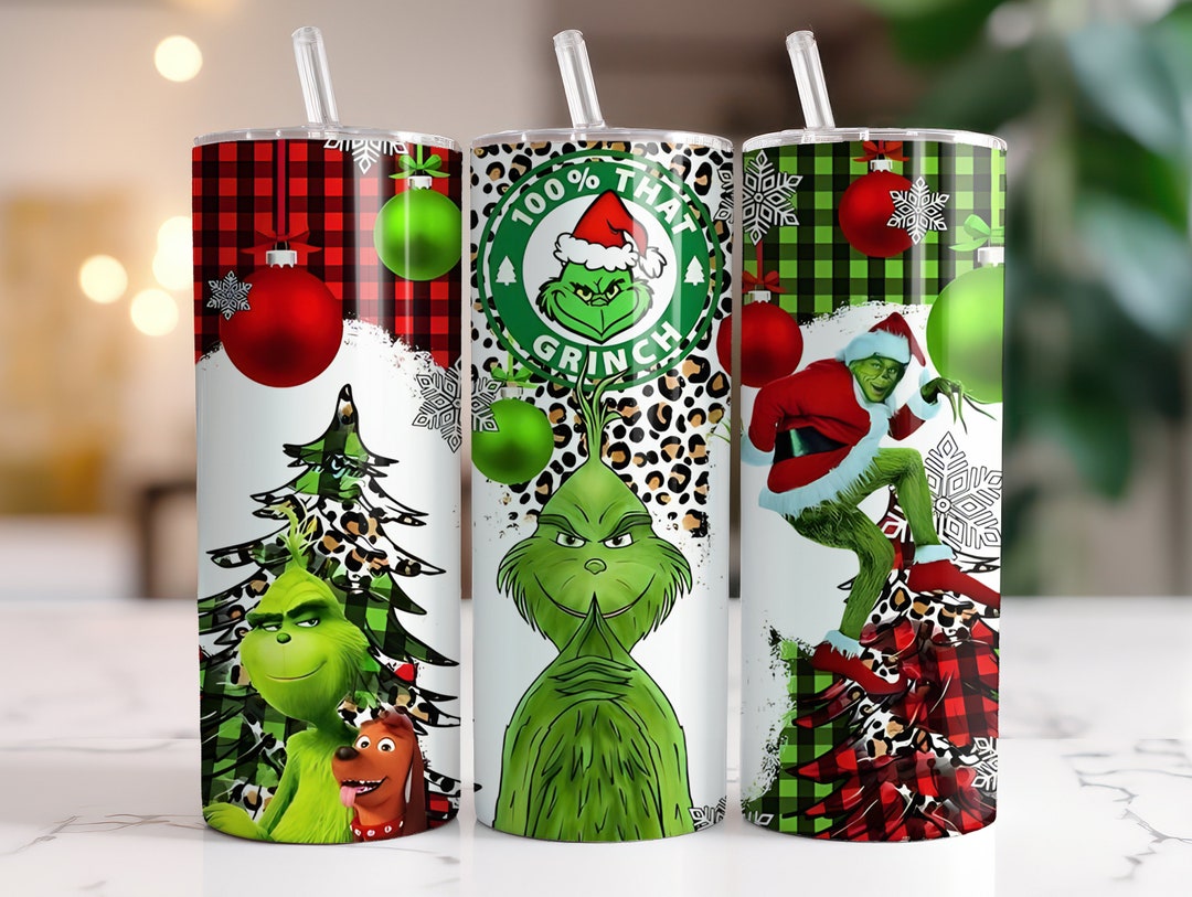 That %100 Grinch Tumbler Wrap , 20 Oz Skinny Tumbler Wrap, 20oz Grinch ...