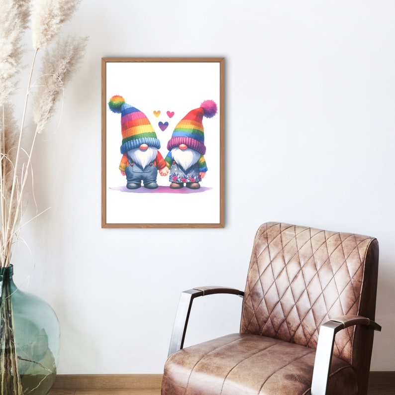 Pride Month Gnome Watercolor Clipart, LGBTQ Gnome PNG, Gnome Clipart ...