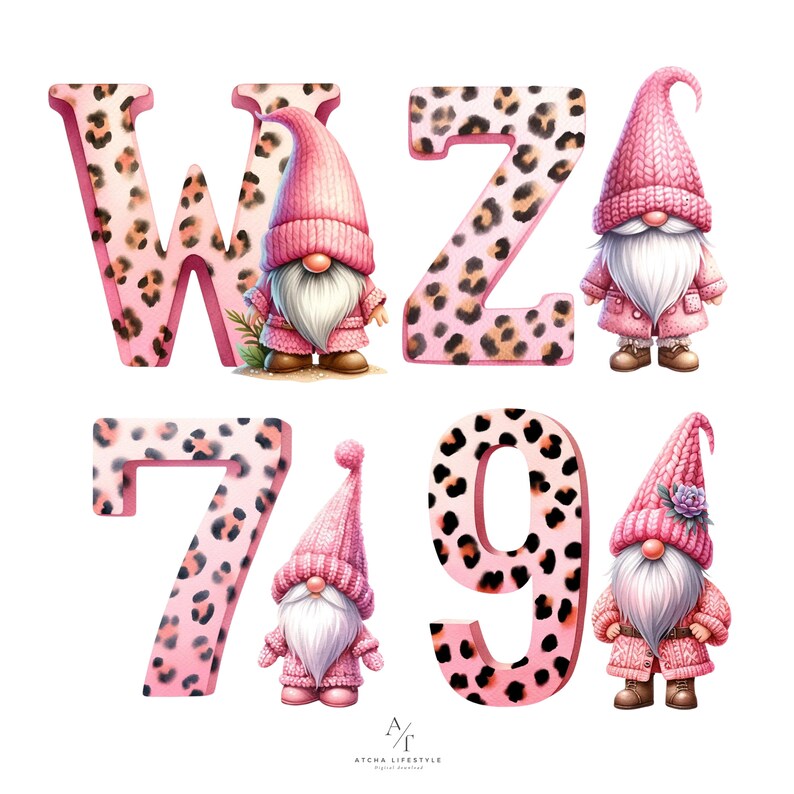 Gnome Watercolor Alphabet PNG, Gnomes Alphabet Clip Art, Transparent ...