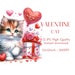 Valentine Cat Clipart Bundle,22 High Quality Watercolor JPG Image - 12 ...