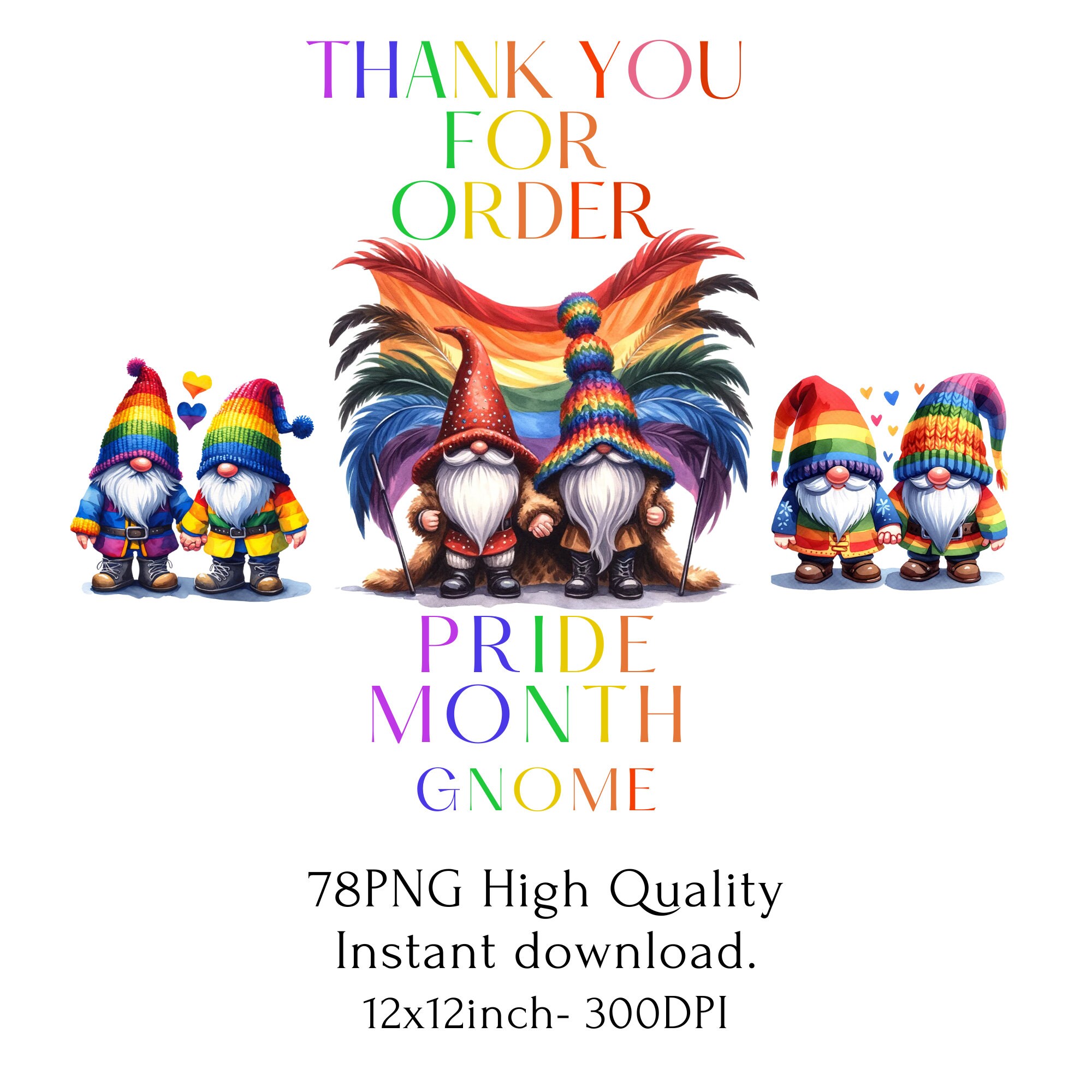 Pride Month Gnome Watercolor Clipart, LGBTQ Gnome PNG, Gnome Clipart ...