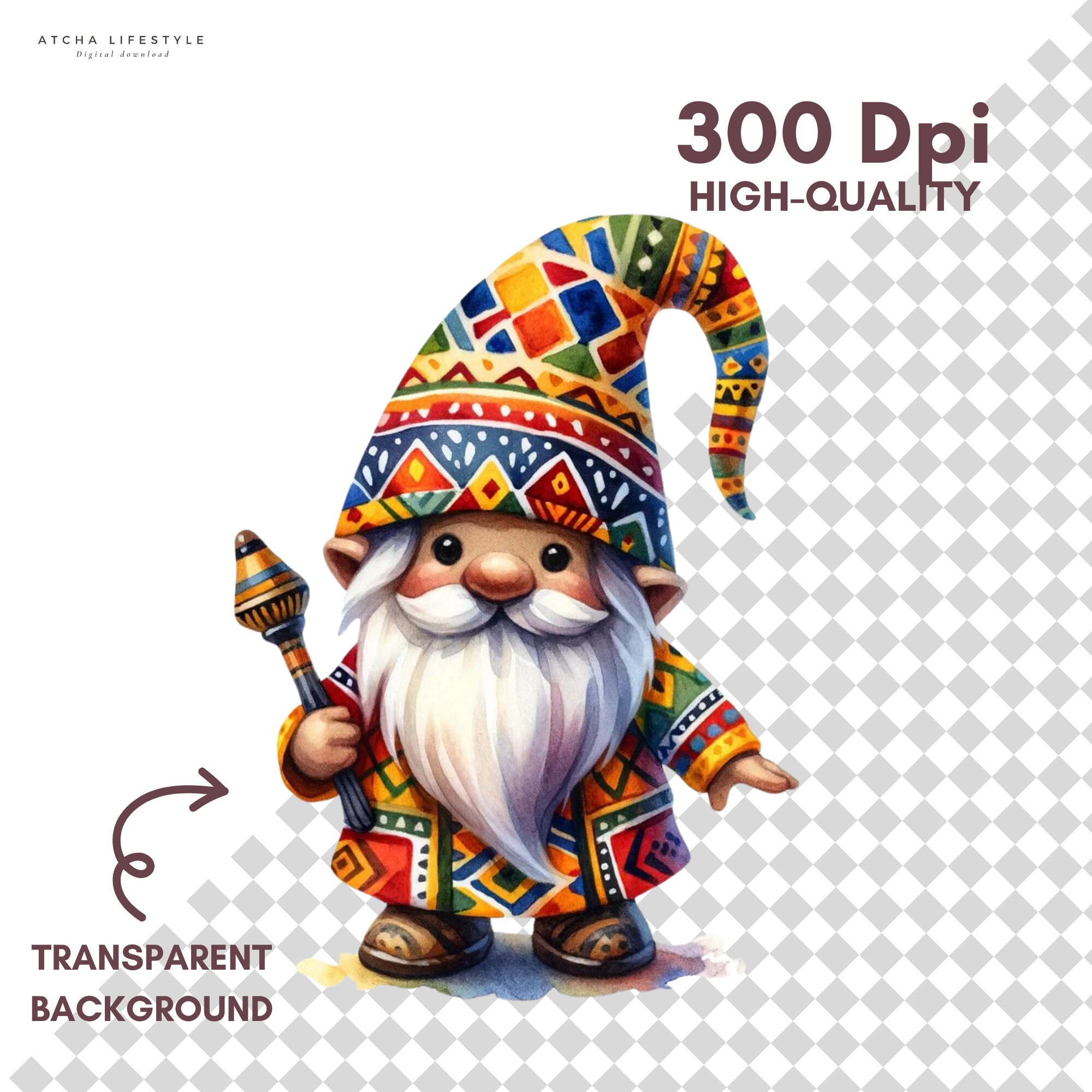 Watercolor Juneteenth Gnome Png Clipart, Black History Month, African ...