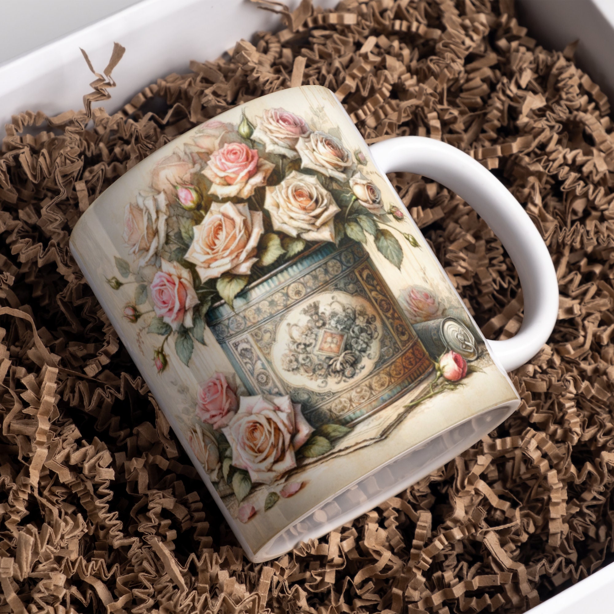 Shabby Chic Cans and Roses Clipart Bundle, 12jpgs, Watercolor Jpgs ...