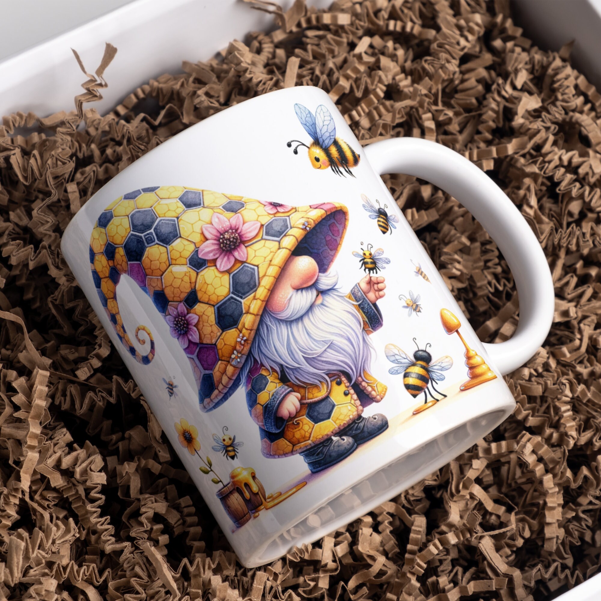 Honey Bee Gnomes Watercolor Clipart PNG, Watercolor Honey Bee Gnomes ...