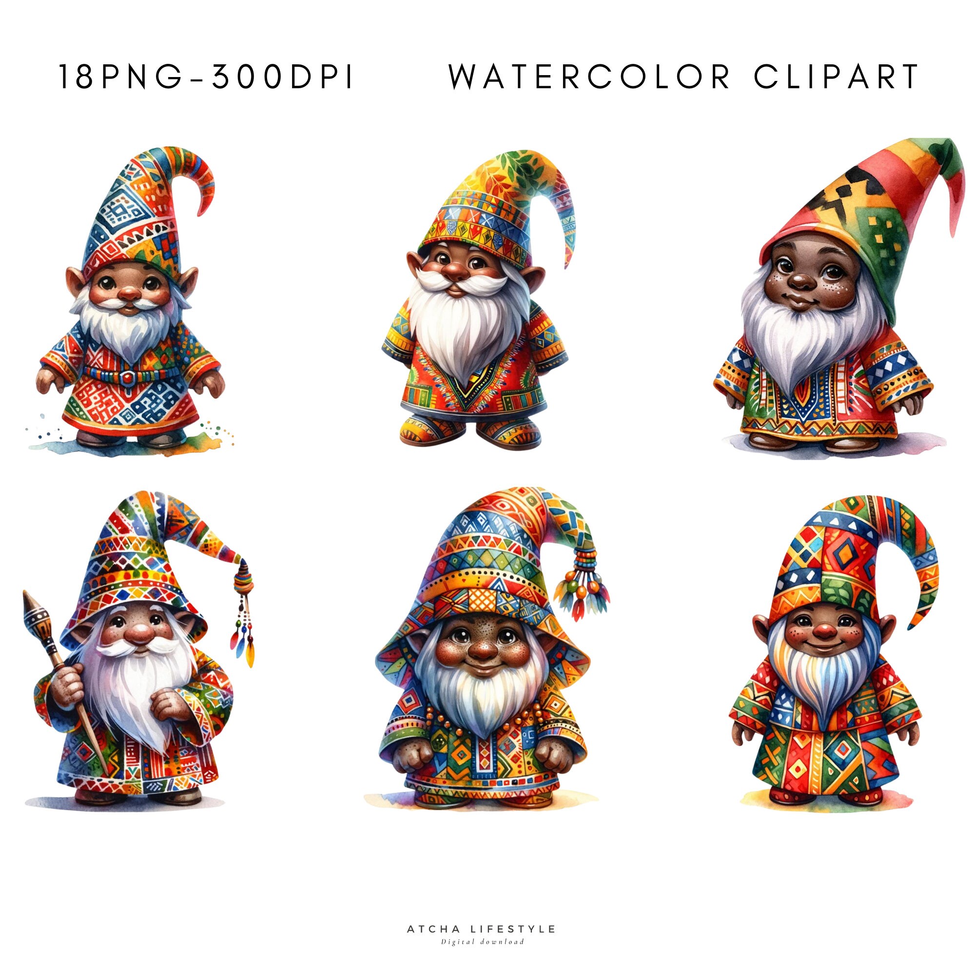 Watercolor Juneteenth Gnome Png Clipart, Black History Month, African ...