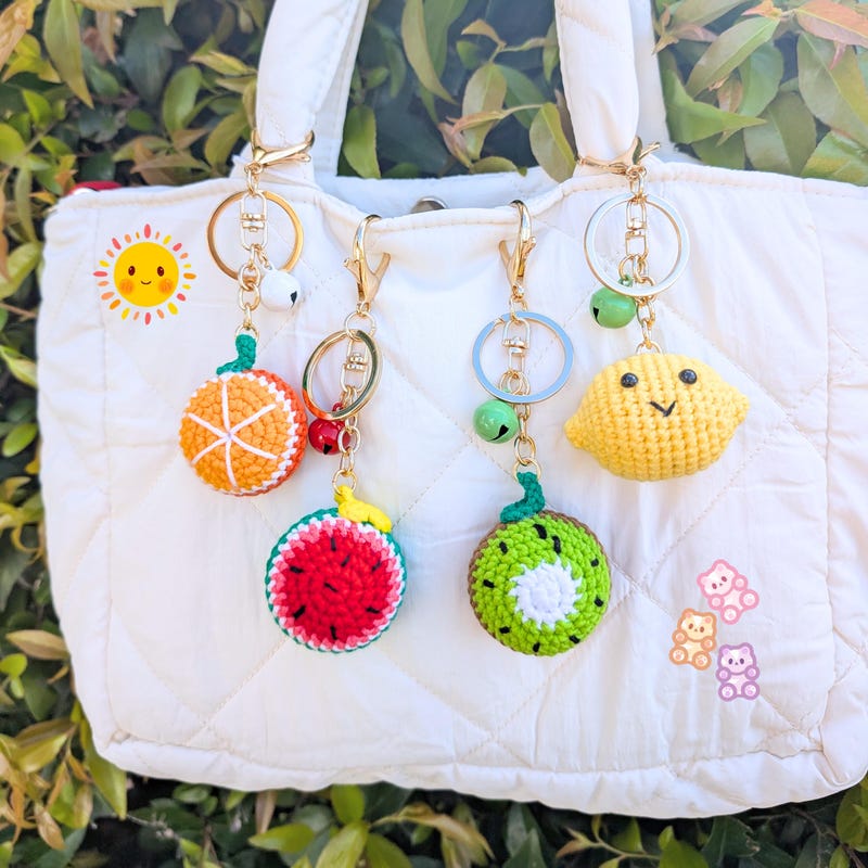 Orange Bag Charm Crochet - Etsy