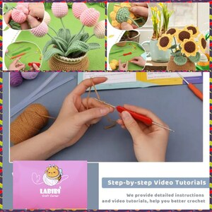 Flower Potted Plants DIY Crochet Kit for Beginners | Flower Crochet ...