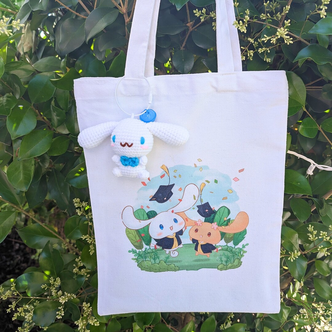 Cinna Roll Mocha Graduation Tote Bag Class of 2024 Japanese Anime ...