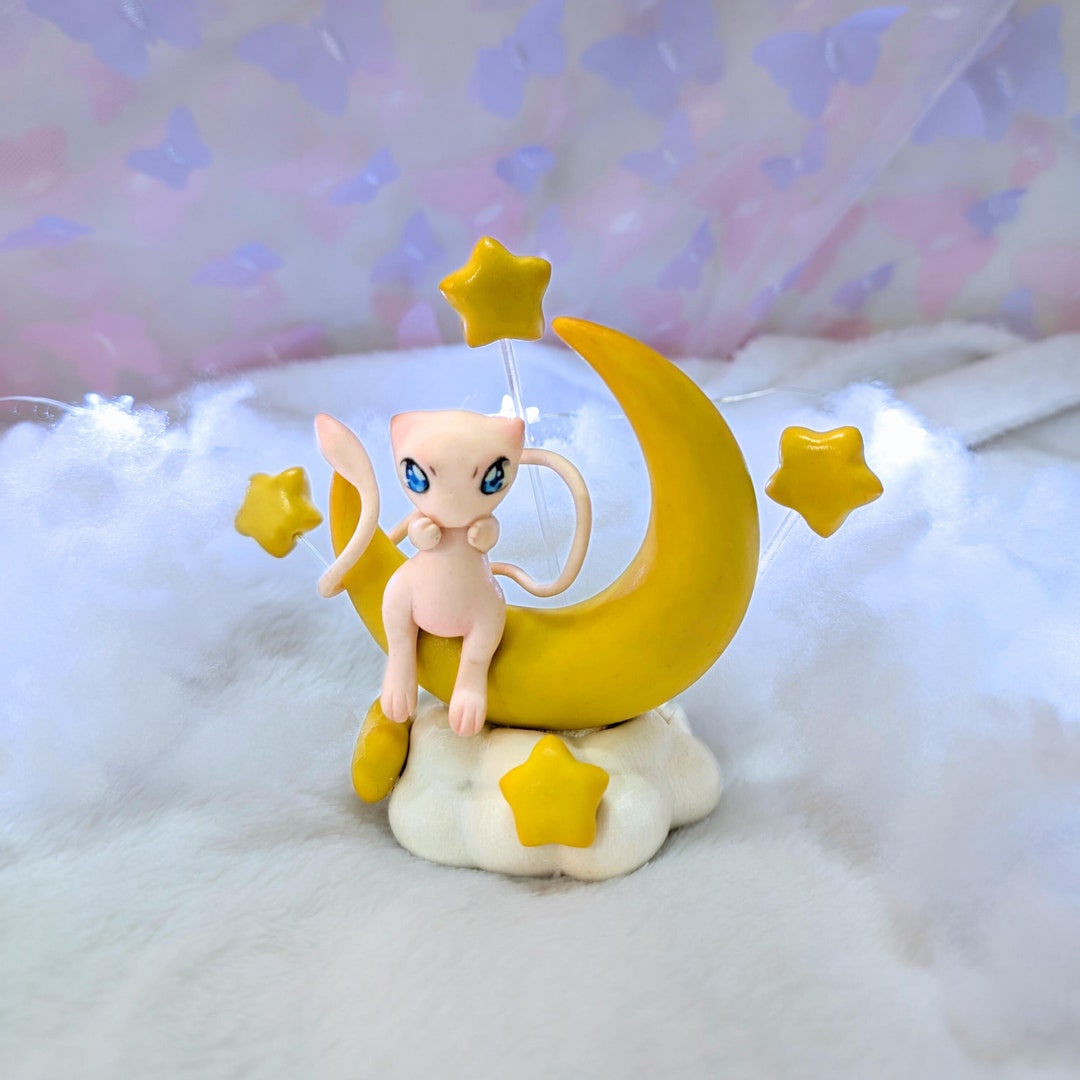 Mew Mond Poke Clay Figur H 10cm x B 8cm Mewtu Evolution Anime Cartoon ...